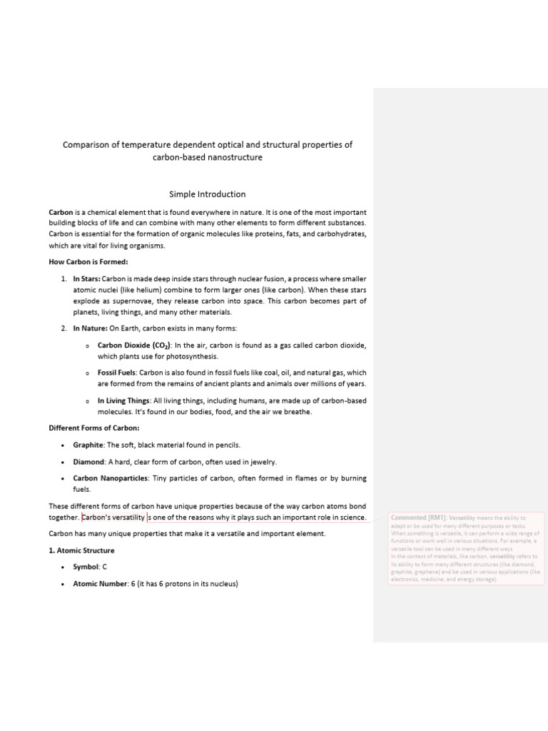My Main Topics General Introduction | PDF | Carbon | Graphene
