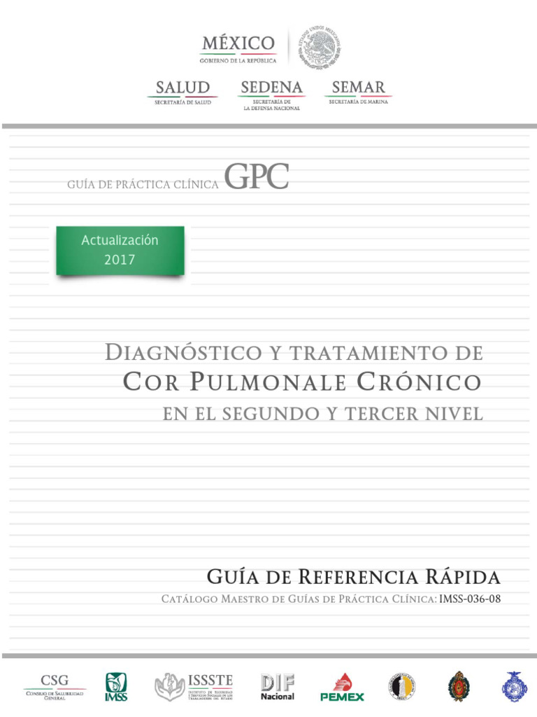 COR PULMONALE CRONICO GPC | PDF | Apnea del sueño | Hipertensión
