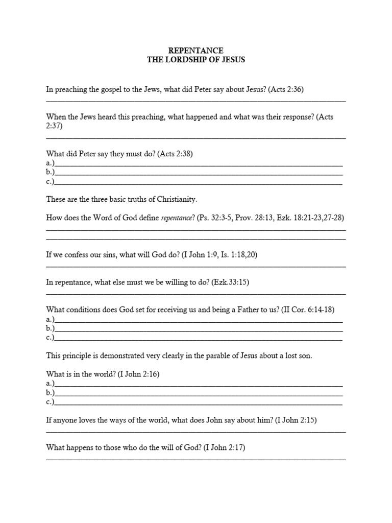 1.1 What Did Peter Say | PDF