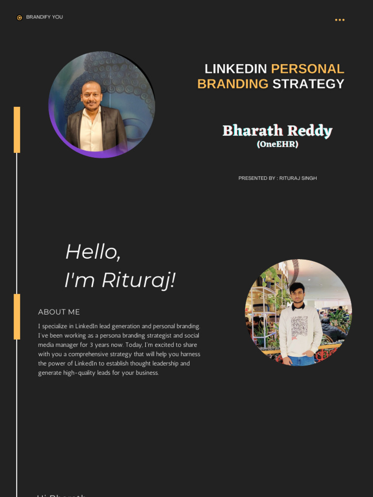 LinkedIn Personal Branding Strategy - Bharath Reddy PDF | PDF | Linked In | Performance Indicator