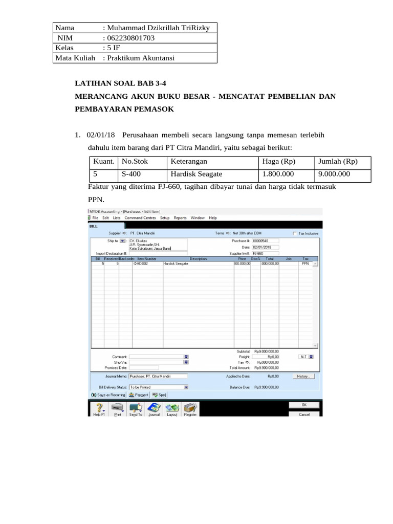 Muhammad Dzikrillah TriRizky - 5IF - Prak - Akuntansi | PDF