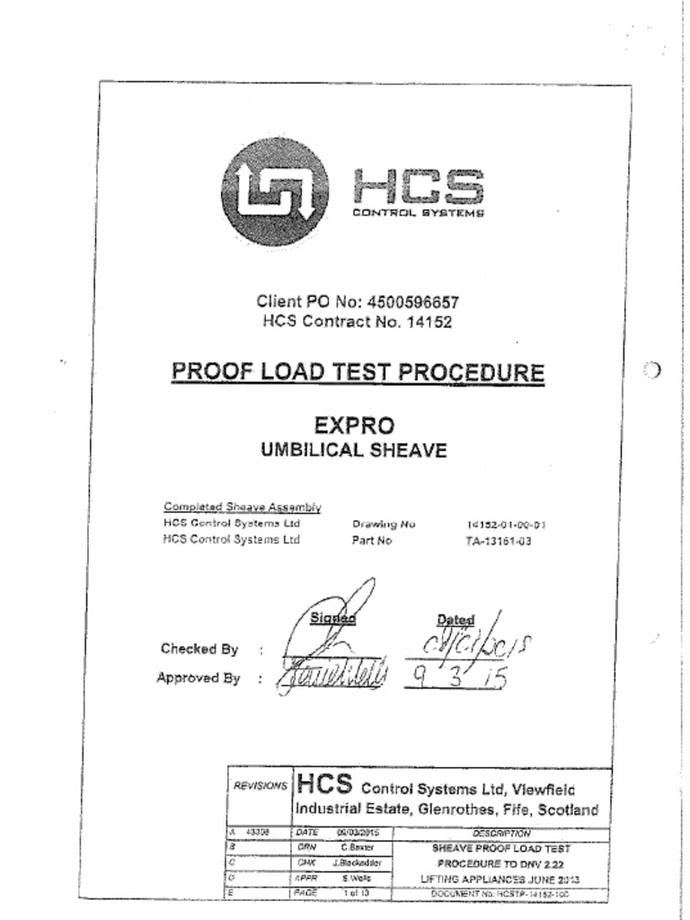 HCS Prof Load Testing Procedure | PDF