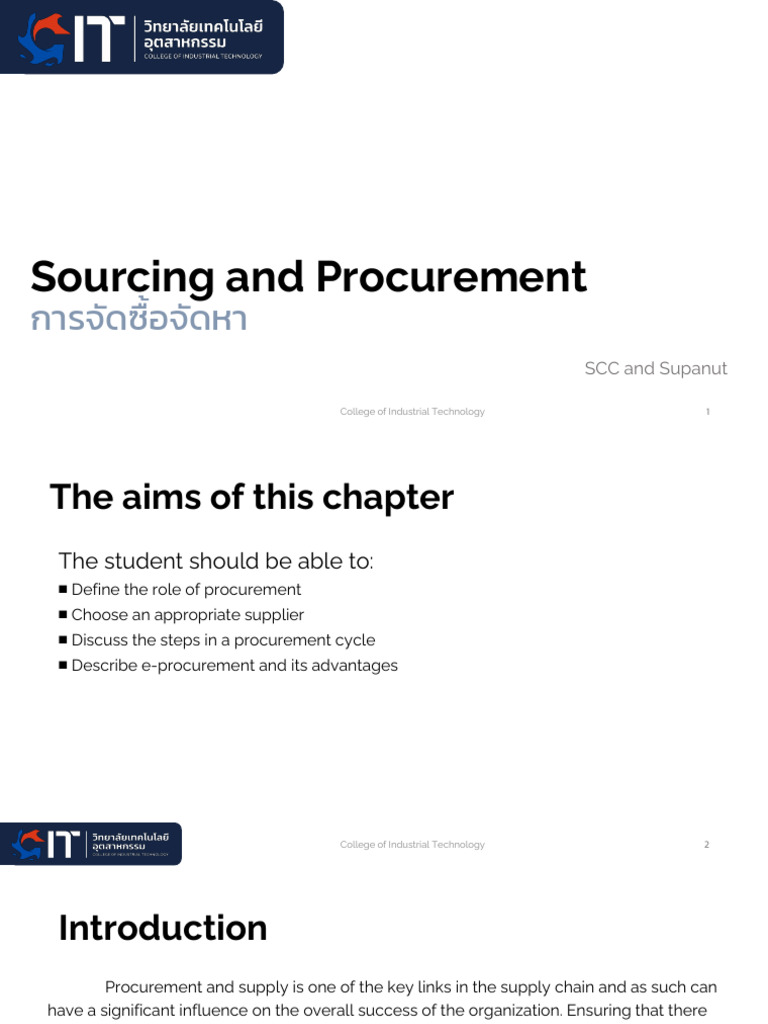 Procurement Strategies and Sourcing Guide | PDF | Procurement | Supply ...
