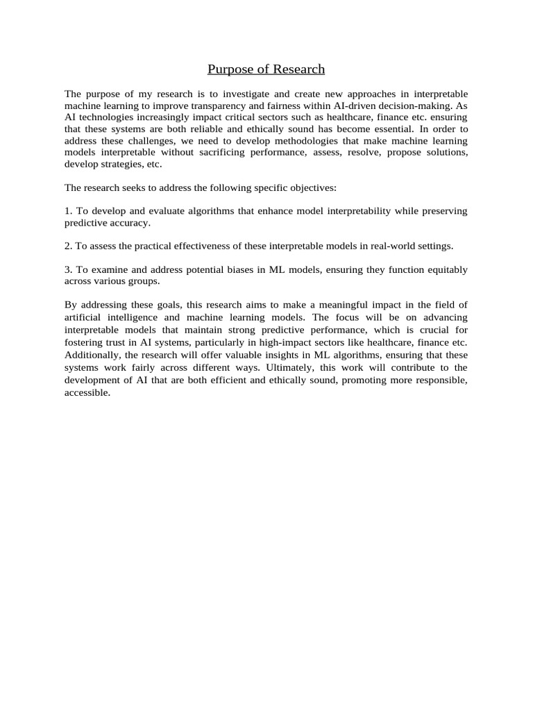 Purpose of Research | PDF
