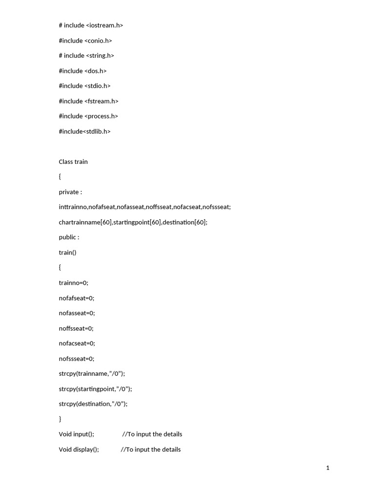 Train Reservation Syatem | PDF | Computer Programming | Software ...