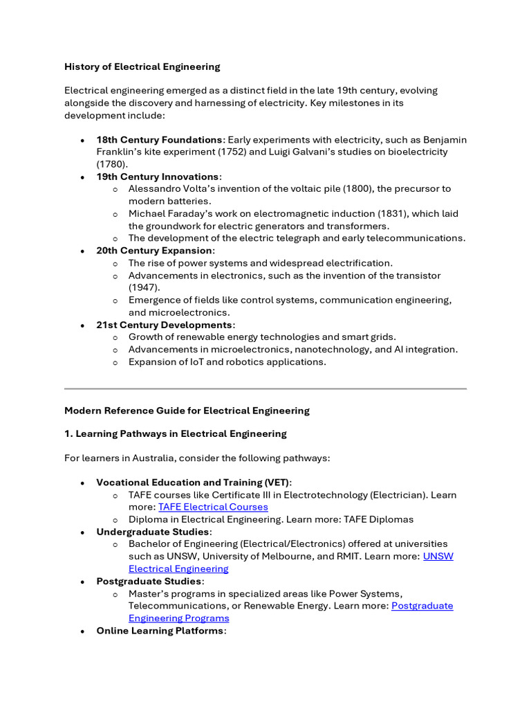 Evolution of Electrical Engineering | PDF | Electrical Network ...