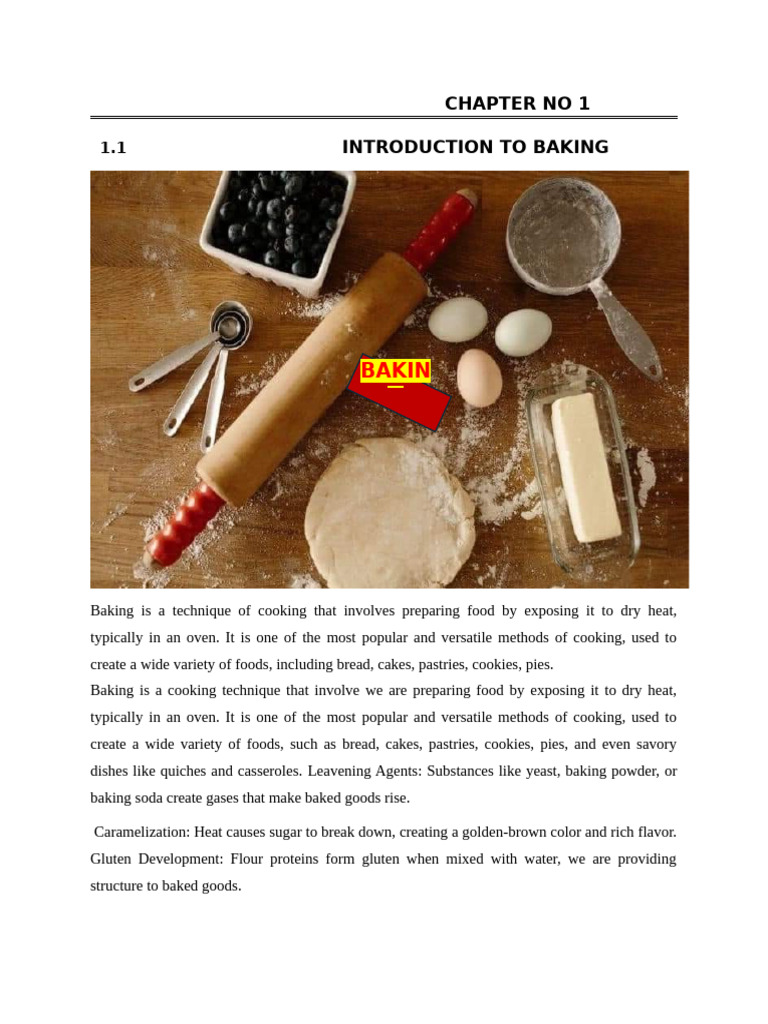 CHAPTER NO 1 Reserch Method. | PDF | Baking | Breads