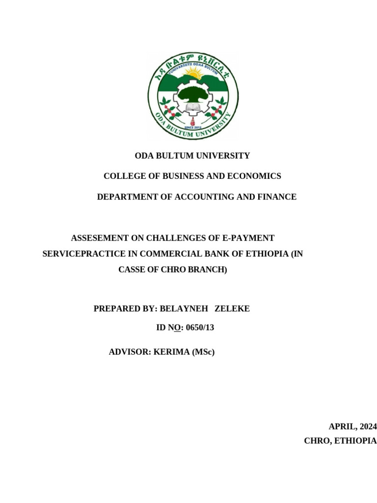 @belayneh | PDF | Automated Teller Machine | Survey Methodology