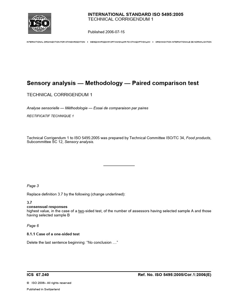 ISO 5495 - Cor1 - 2006 - Ed1 - en - 44470 - 2 - CPDF | PDF