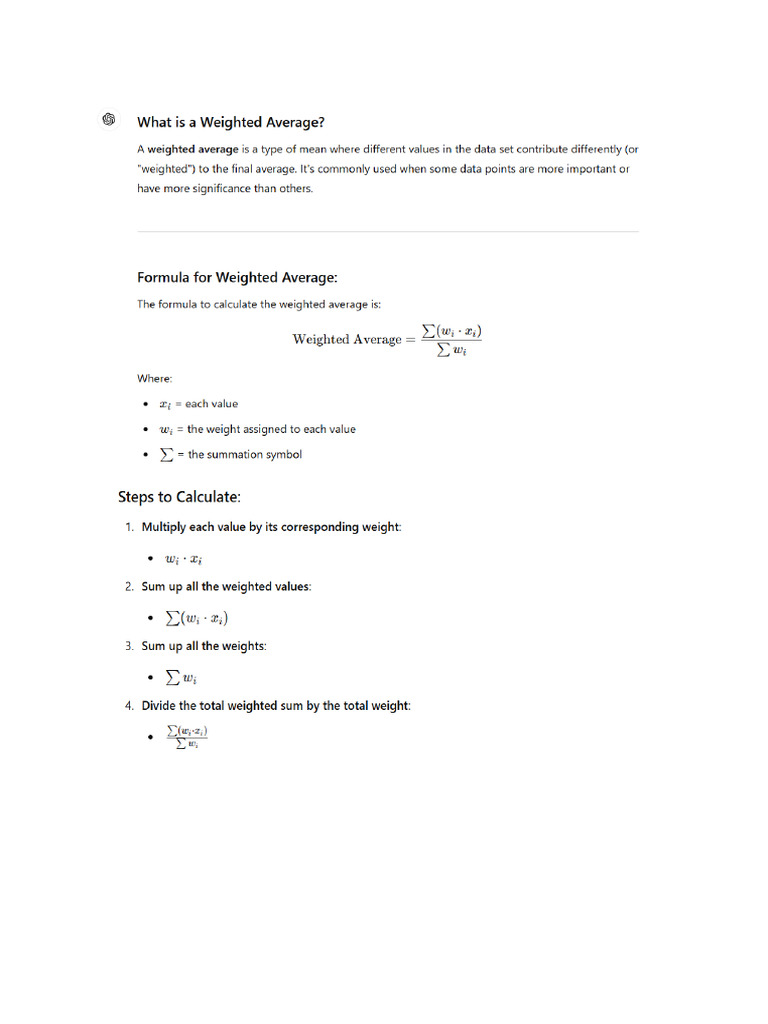 Weighted Average | PDF