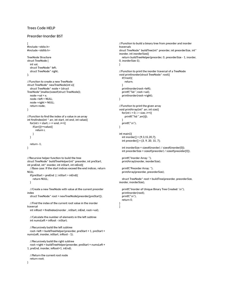 Trees Code HELP | PDF | Software Engineering | Computing Trees Code HELP | PDF | Software Engineering | Computing