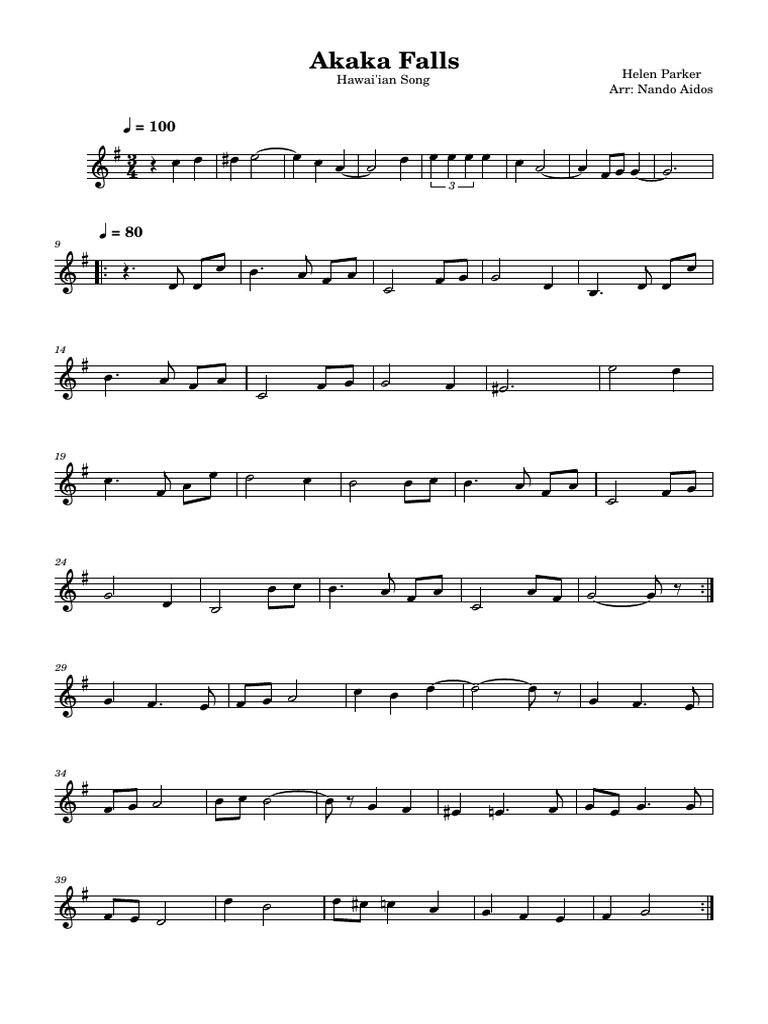 Akaka Falls - Helen Parker | PDF