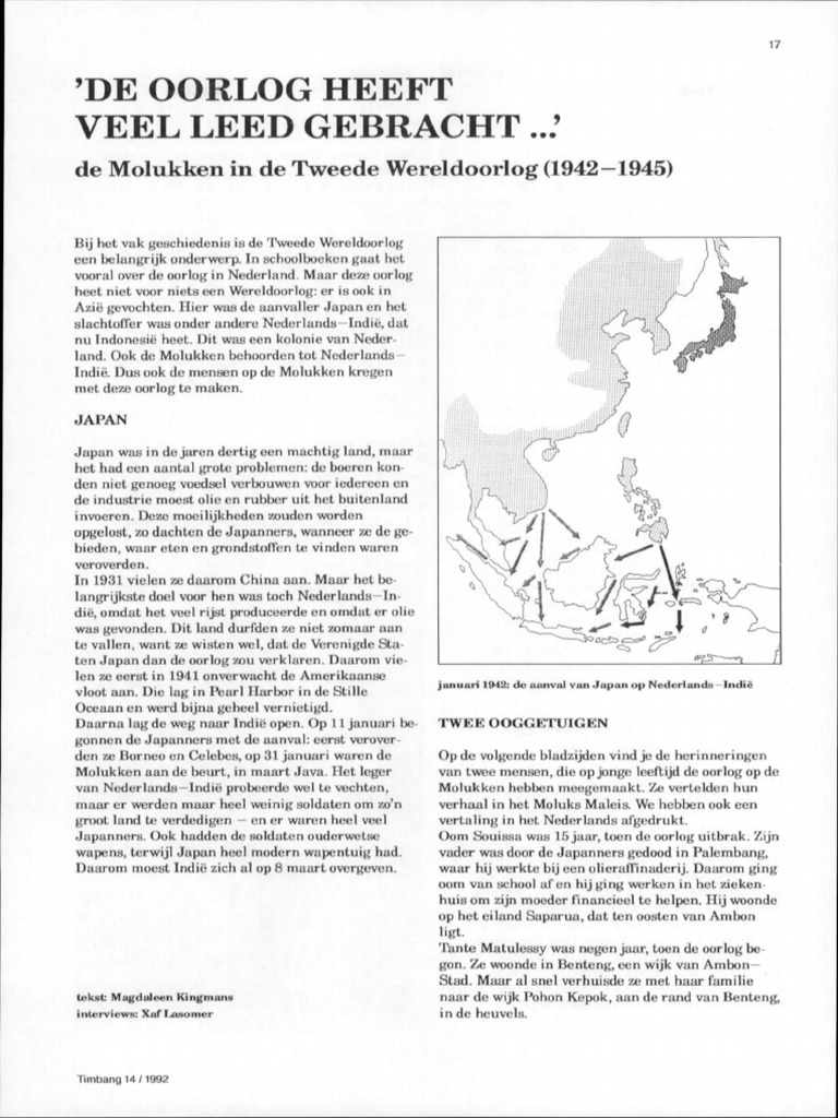 De Oorlog Heeft Veel Leed Gebracht | PDF