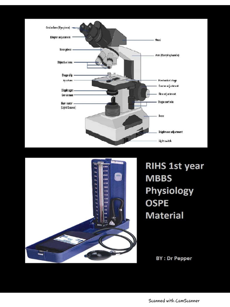 Physio Ospe Material 1st Yr MBBS | PDF