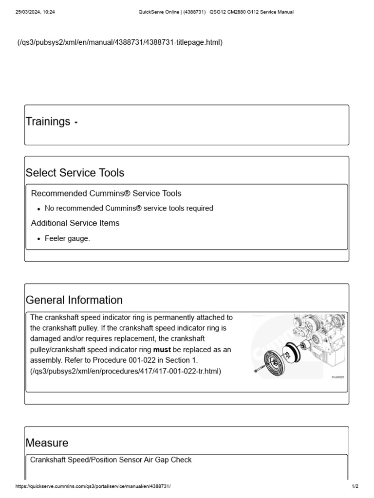 001-071 Crankshaft Speed Indicator Ring | PDF
