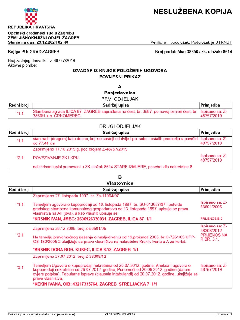 Zk 38656 Grad Zagreb | PDF