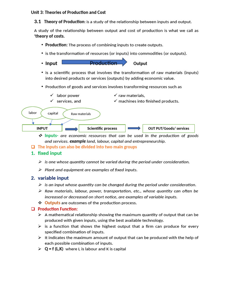 GRADE 10 ECO Unit 3 | PDF | Factors Of Production | Economics