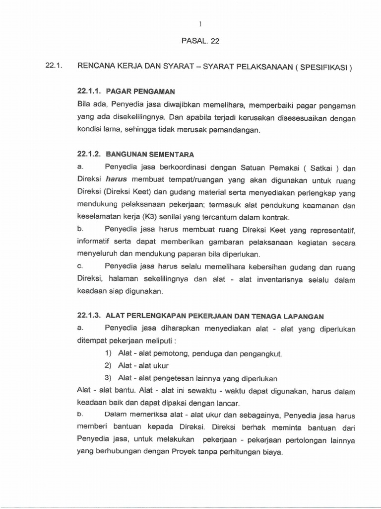 Bestek Pek. Penyempurnaan Rusun Rem 074 | PDF