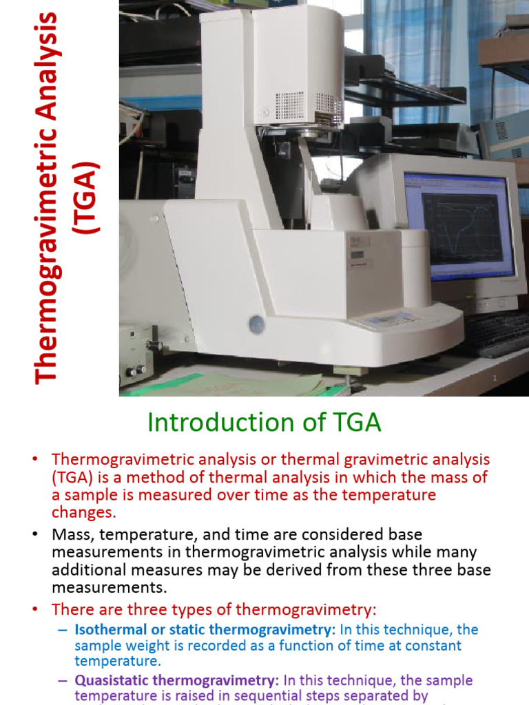 Thermal-Gravimetric Analyzer 1 | PDF | Thermogravimetric Analysis ...