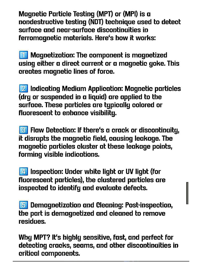 Magnetic Particles Testing Detials | PDF