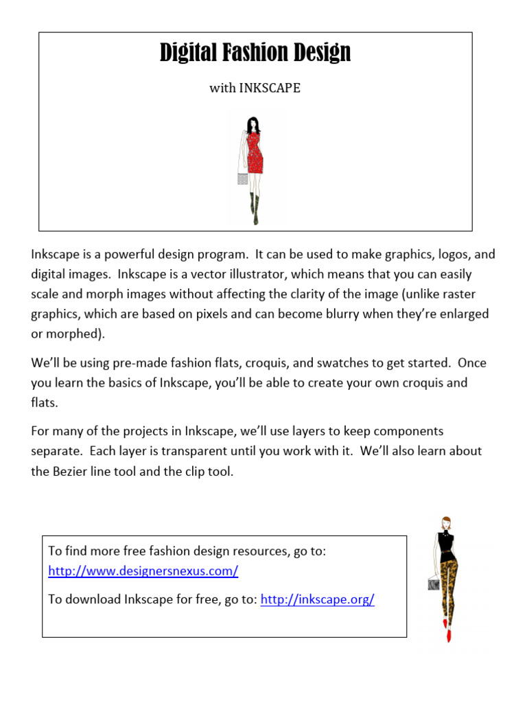 Digital Fashion Design with Inkscape | PDF | Computer Graphics | Graphics