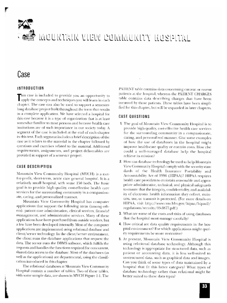 Case Study (Chapter 1) | PDF