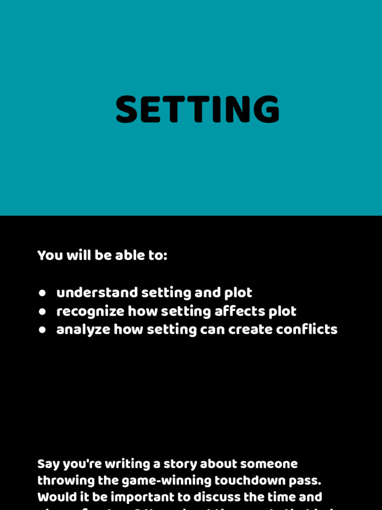 Understanding Story Settings | PDF
