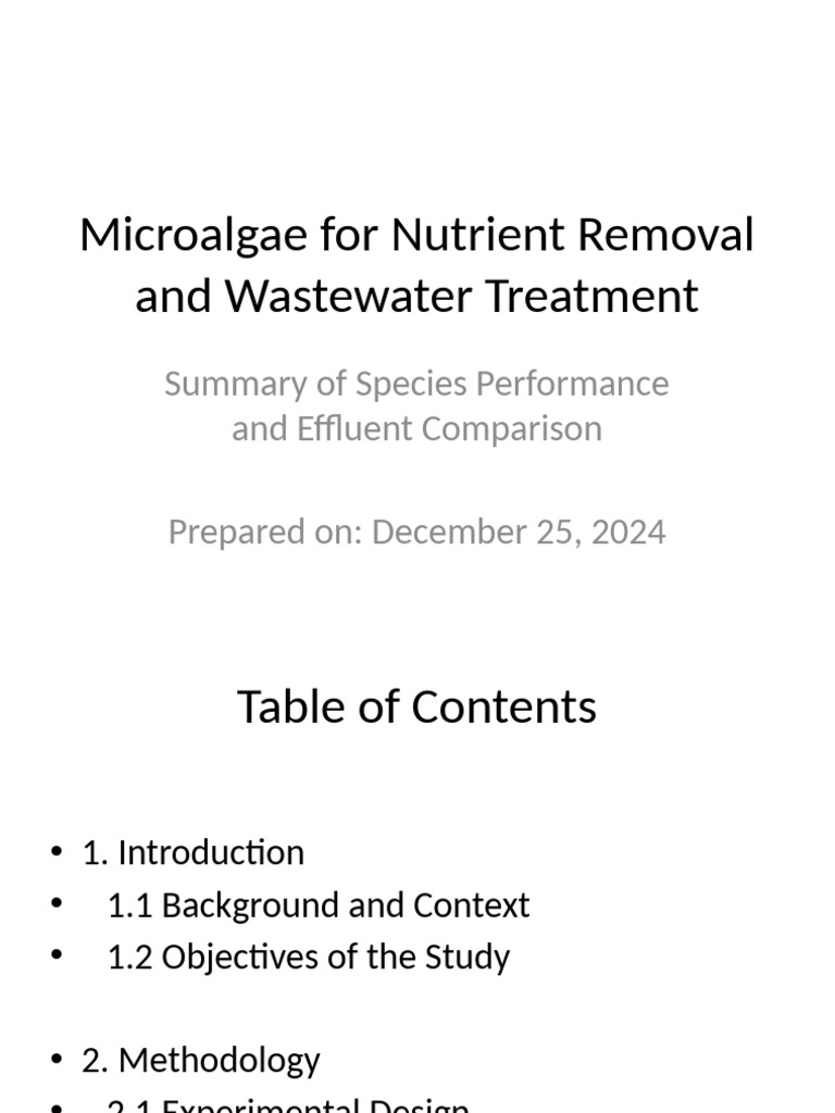 Microalgae Wastewater Treatment | PDF