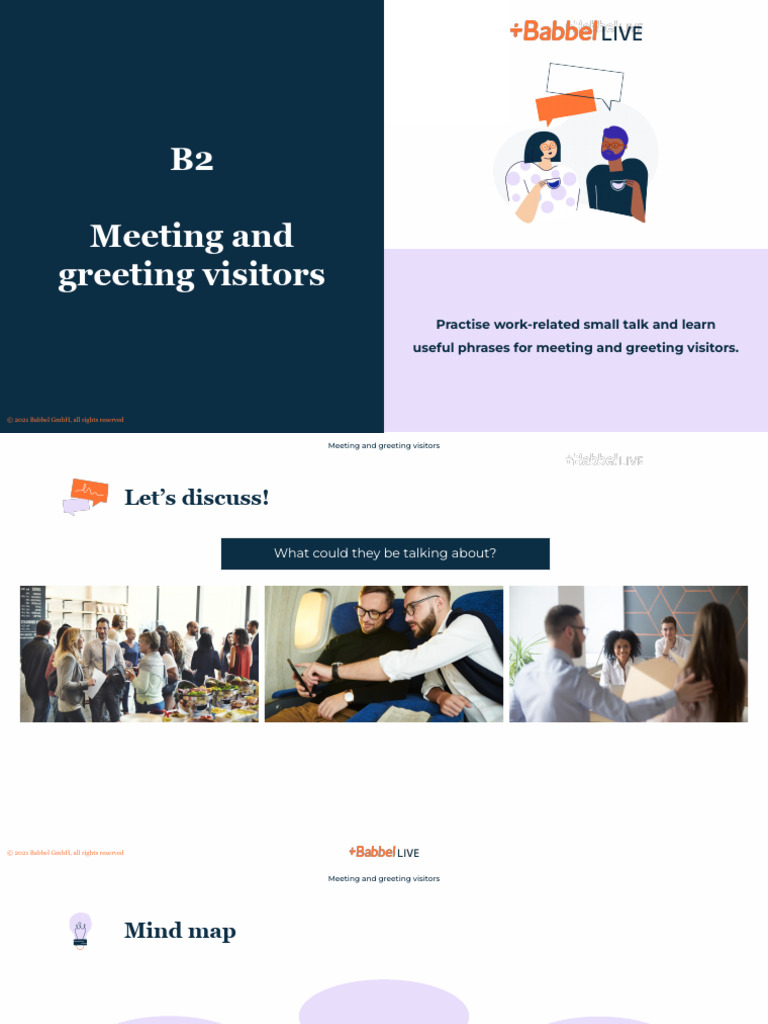 ENG - B2 - 01 Meeting and Greeting Visitors (v1) | PDF