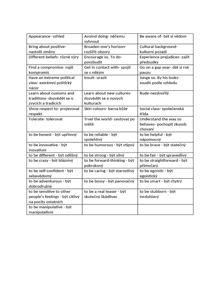Slovíčka 3 Lekce | PDF