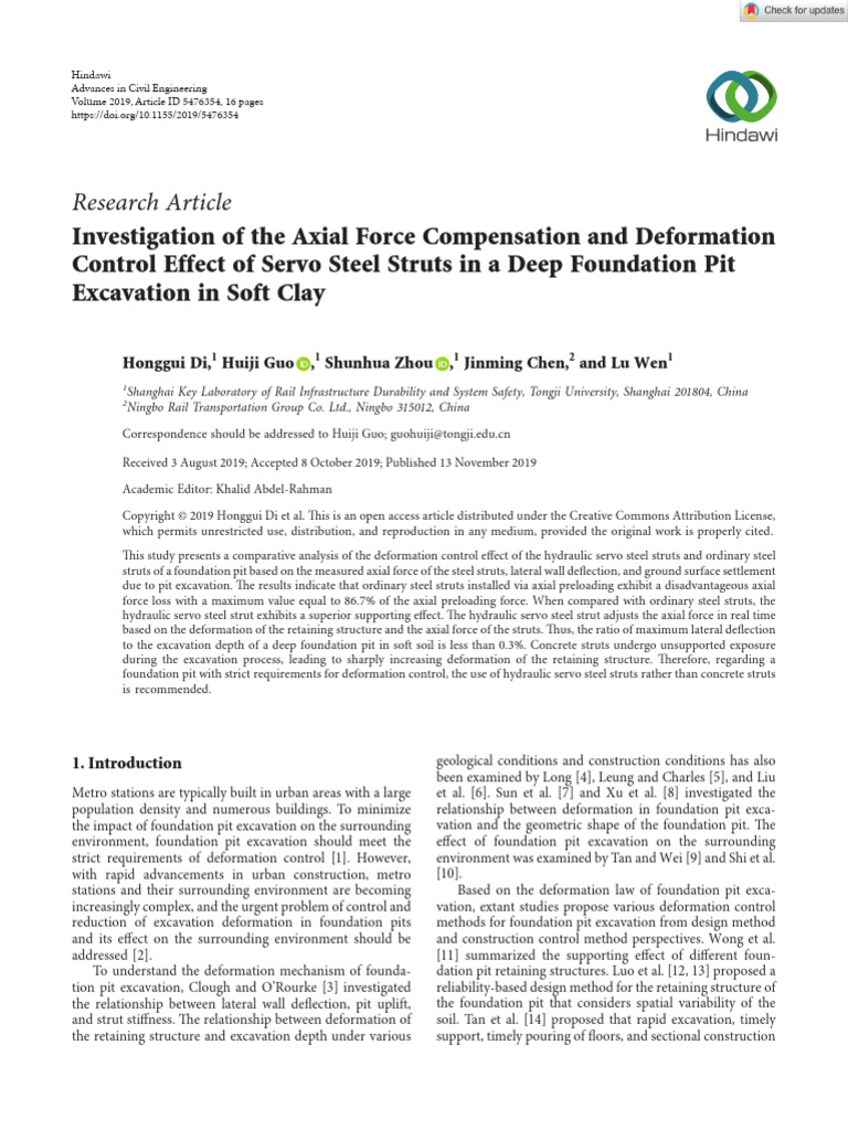 Advances in Civil Engineering - 2019 - Di - Investigation of The Axial ...