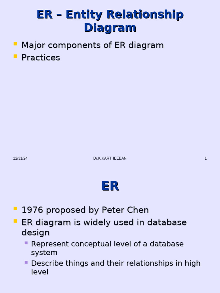 Entity Relationship Model | PDF