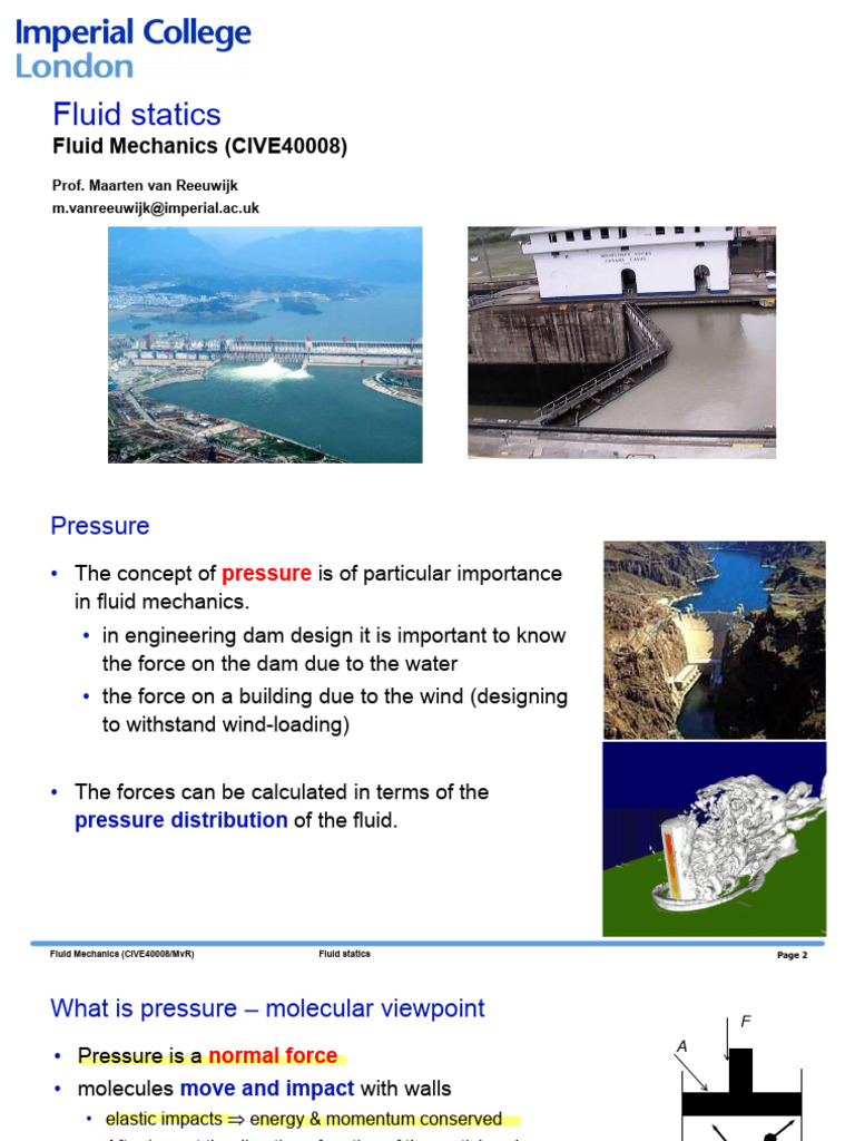 Fluid Static | PDF | Pressure | Buoyancy