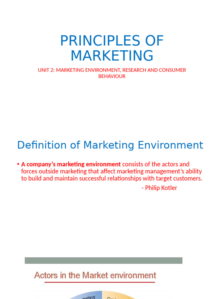 Principles of Marketing Unit 2 | PDF | Marketing | Marketing Research
