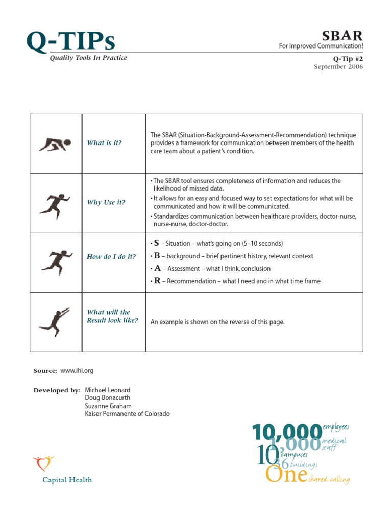 SBAR Tool | PDF | Diseases And Disorders | Health Sciences