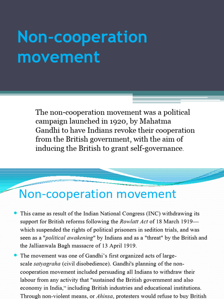 Gandhi's 1920 Non-Cooperation Movement | PDF | Bangladesh–United ...