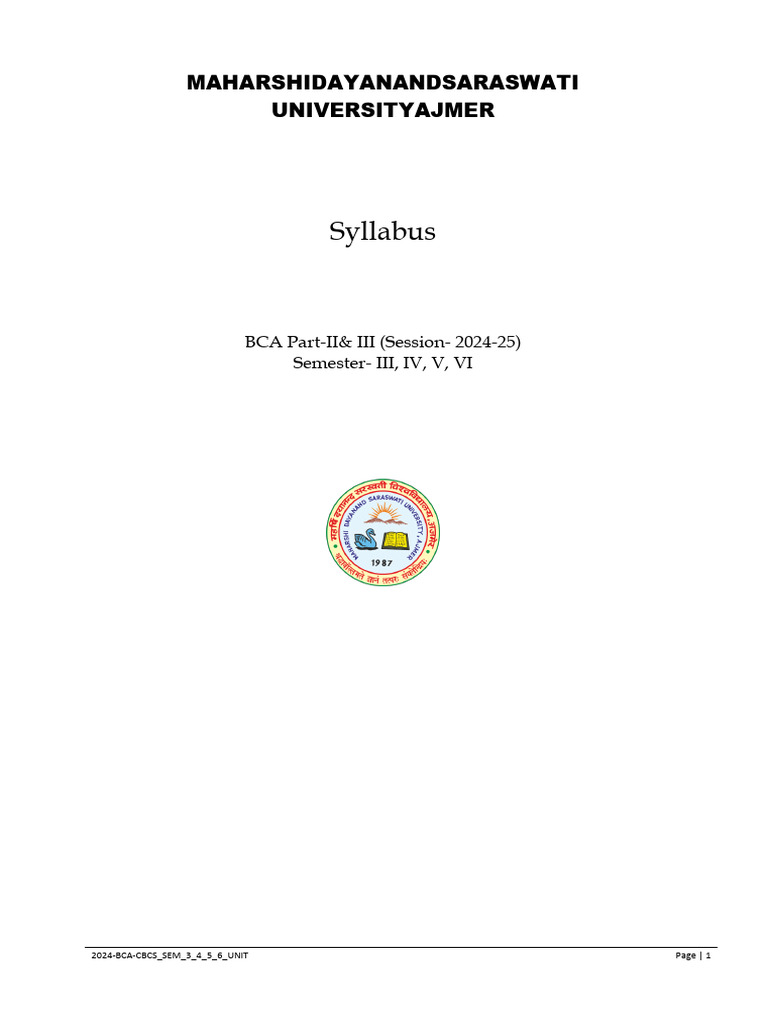 1016_BCA Pt-II & III (Sem III to VI) | PDF | Ip Address | Security