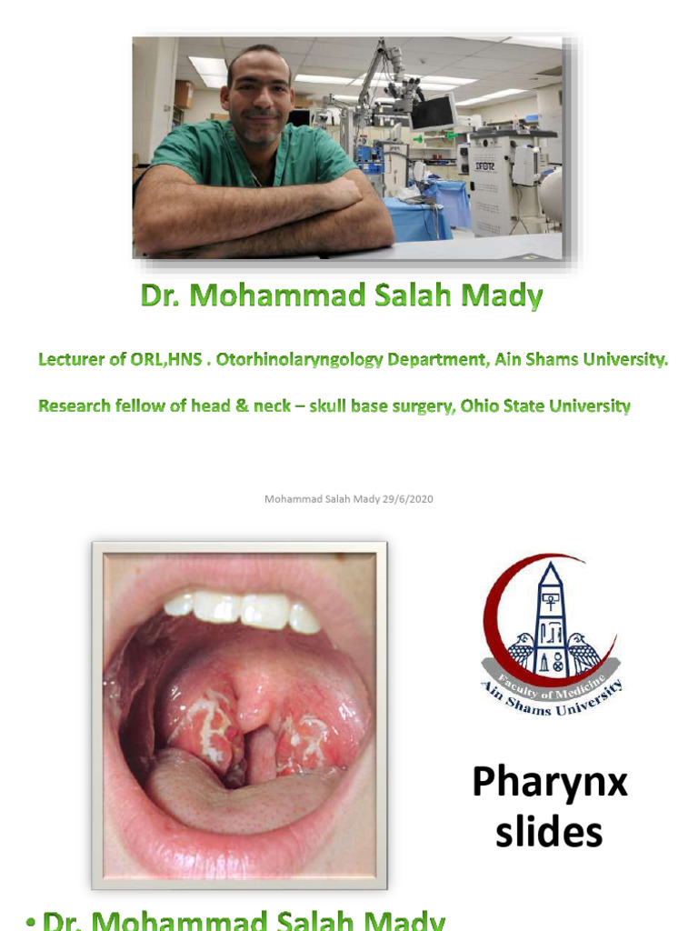 Pharynx Clinical Slides | PDF | Candidiasis | Medical Specialties