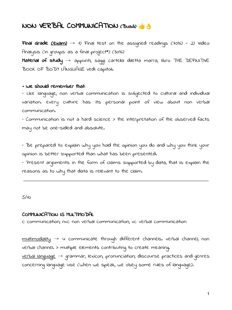 Non Verbal Communication | PDF | Nonverbal Communication | Communication