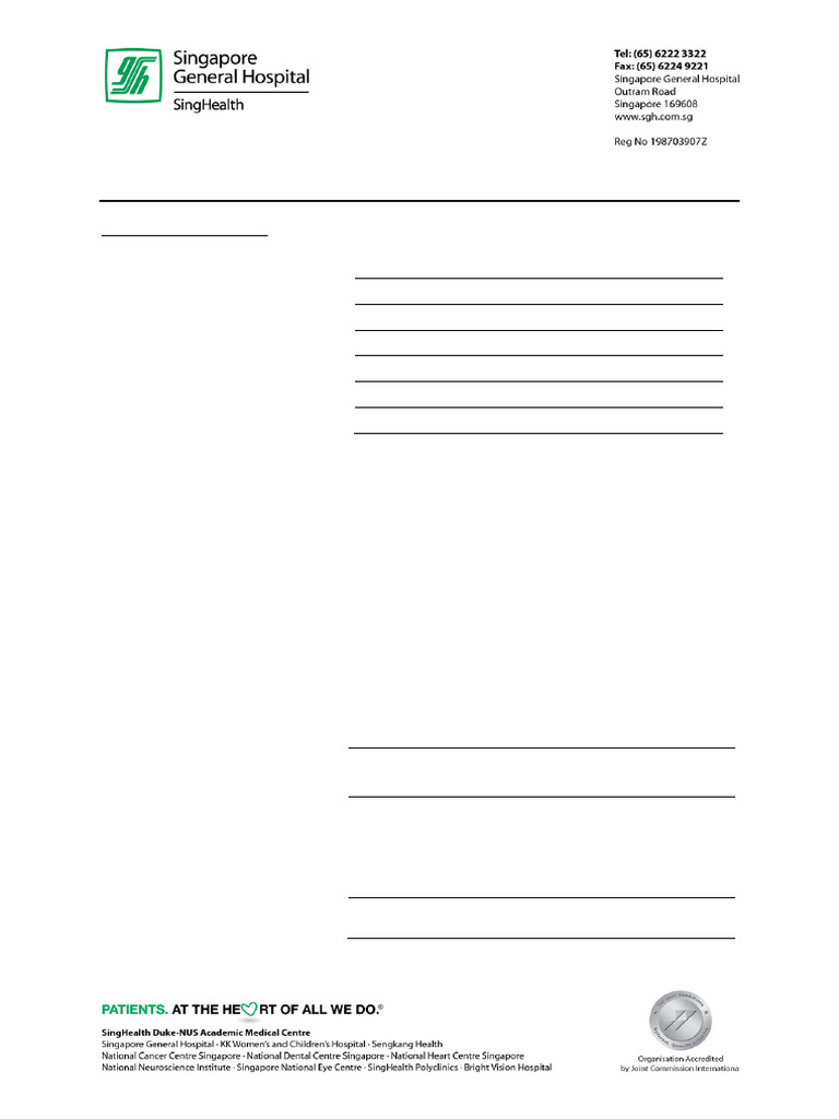 SGH Indemnity Form (Individual) | PDF | Indemnity | Justice