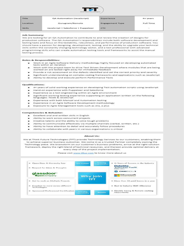 Qa Automation Javascript Pdf Agile Software Development Automation
