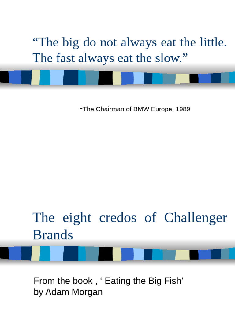 Eight Credos of Challenger Brands | PDF | Brand | Marketing