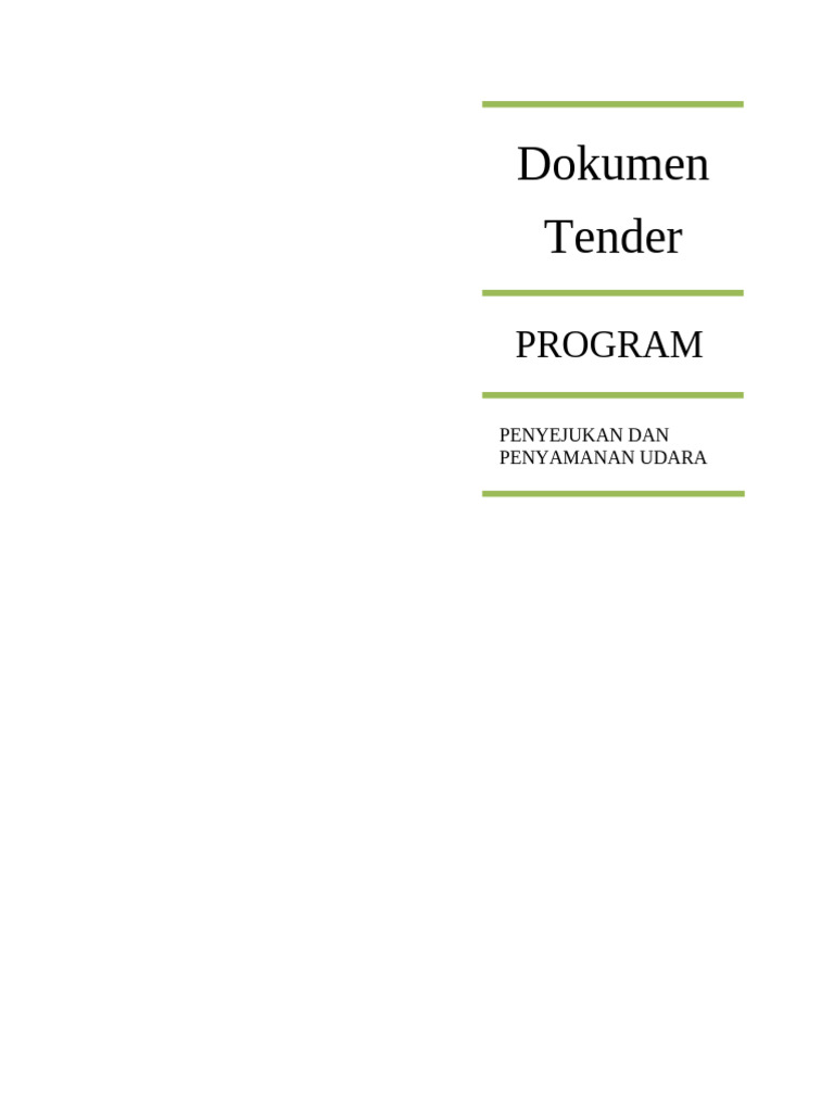SOFTCOPY Dokumen Tender PPU Malaysia | PDF