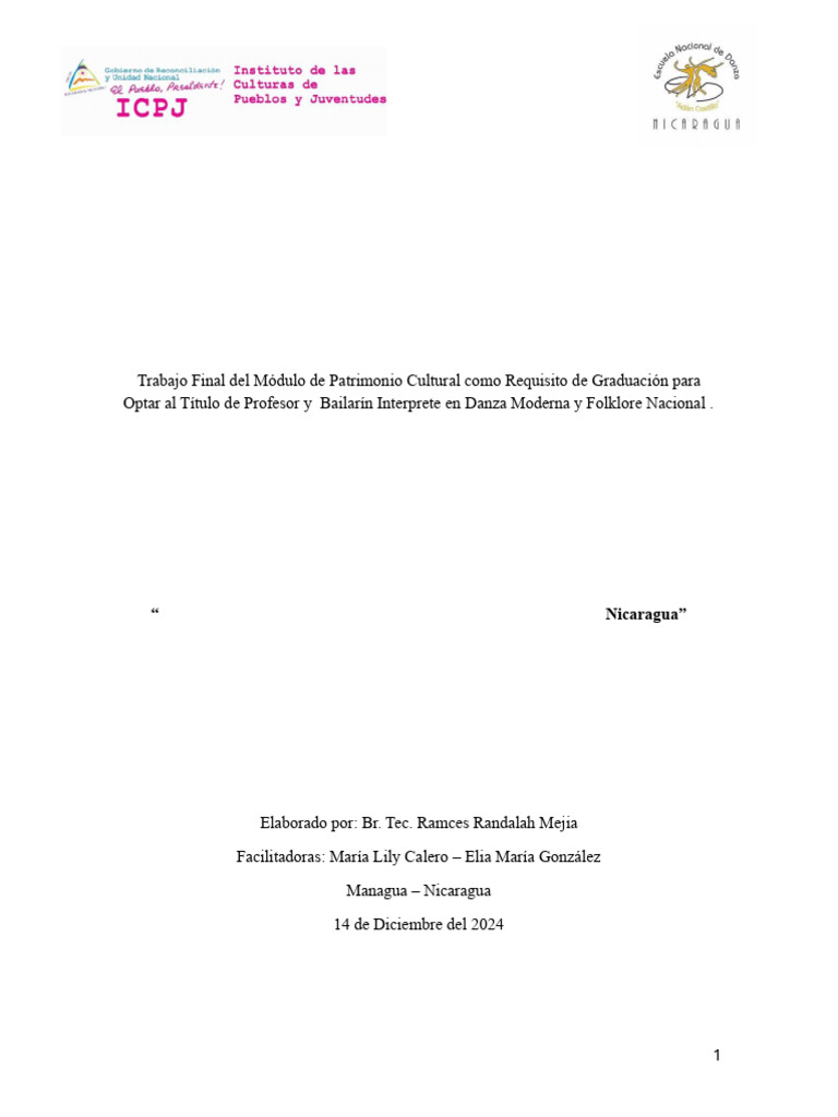 Patrimonio Cultural - Final Oficial | PDF | Bailes | Tradiciones