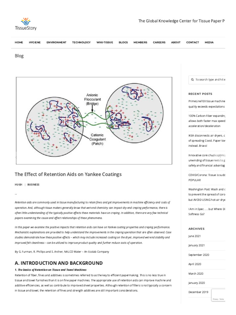 The Effect of Retention Aids on Yankee Coatings _ The Tissue Story ...