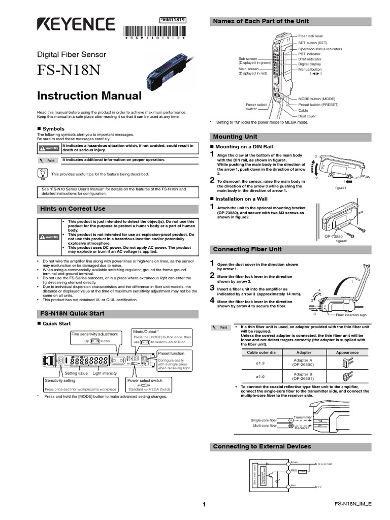 fsn manual | PDF | Optical Fiber | Calibration