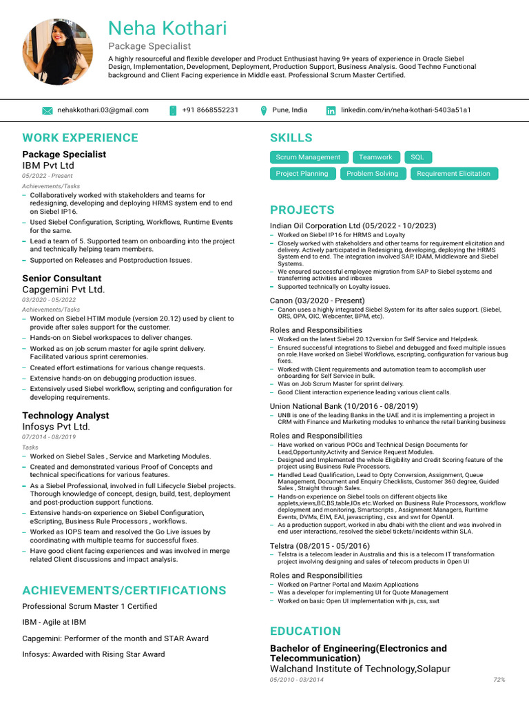 NehaKothari_Resume2024 | PDF | Scrum (Software Development) | Systems Engineering