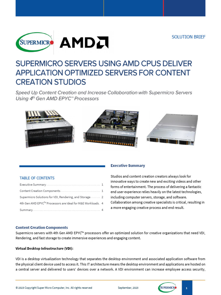 Solution Brief Media and Entertainment AMD | PDF | Graphics Processing Unit | Desktop Virtualization