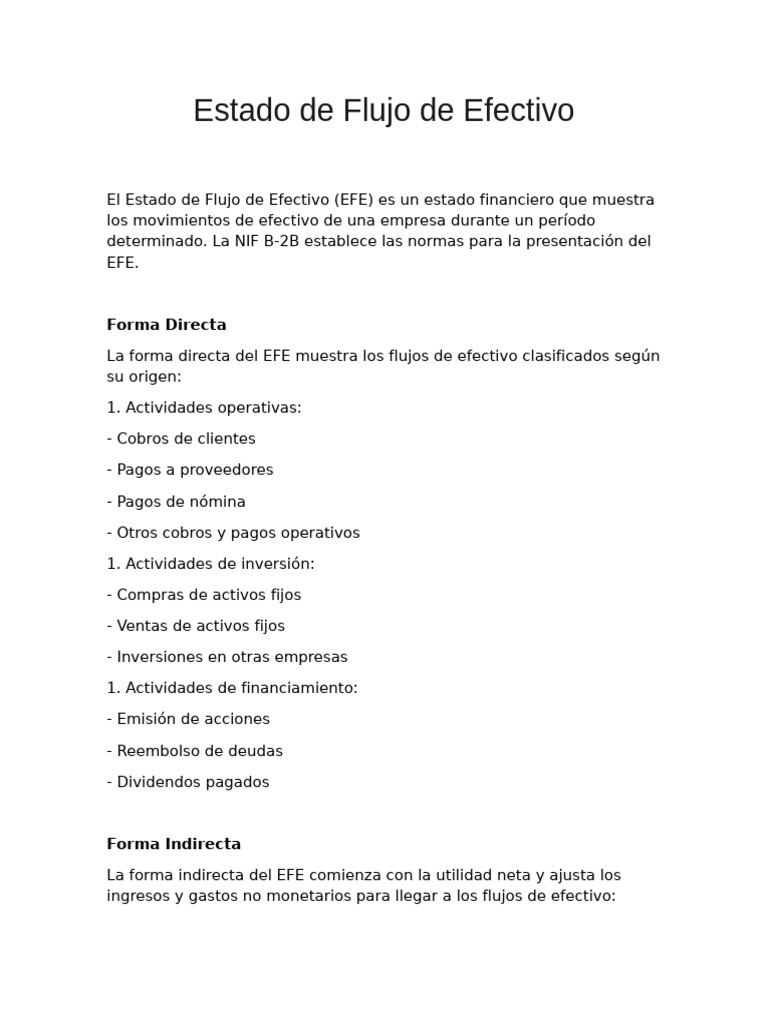 Guía del Estado de Flujo de Efectivo | PDF