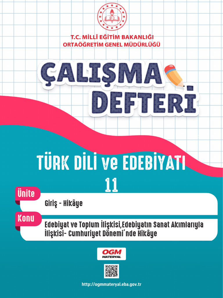 Edebiyat - 11 EDEBİ AKIMLAR VE HİKÂYE ÇALIŞMA DEFTERİ | PDF